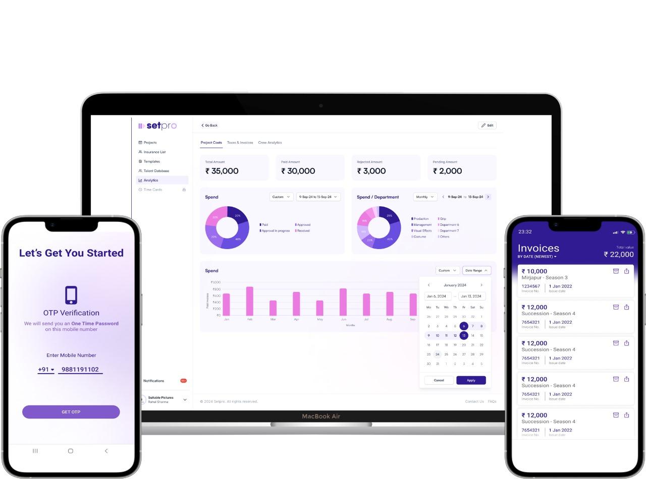 SetPro : The all-in-one platform built for Entertainment Productions